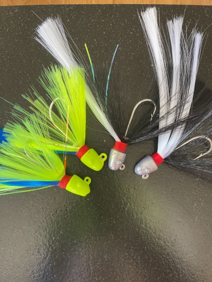 4 Somethings Fishy Flare Jigs Snook Tarpon Cobia Redfish | eBay