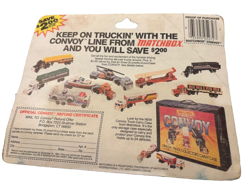 1981 Matchbox Convoy Interstate Trucking Trailer w/Peterbilt Cab Die Cast NIB | eBay