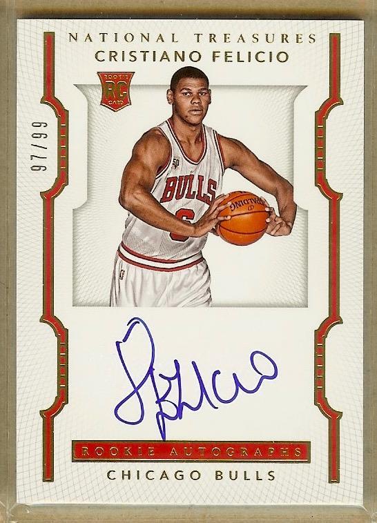 2015-16 NATIONAL TREASURES ROOKIE AUTOGRAPHS CRISTIANO FELICIO RC AUTO ...