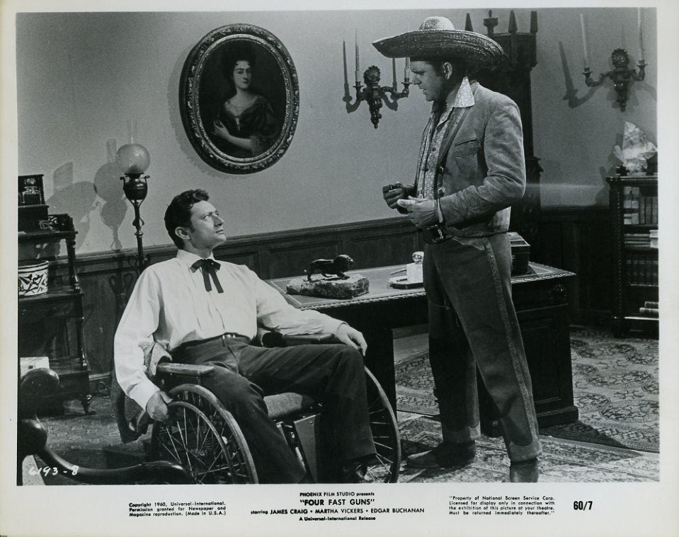 JAMES CRAIG BRETT HALSEY FOUR FAST GUNS 1960 ORIG 8X10 PHOTO X5729 | eBay