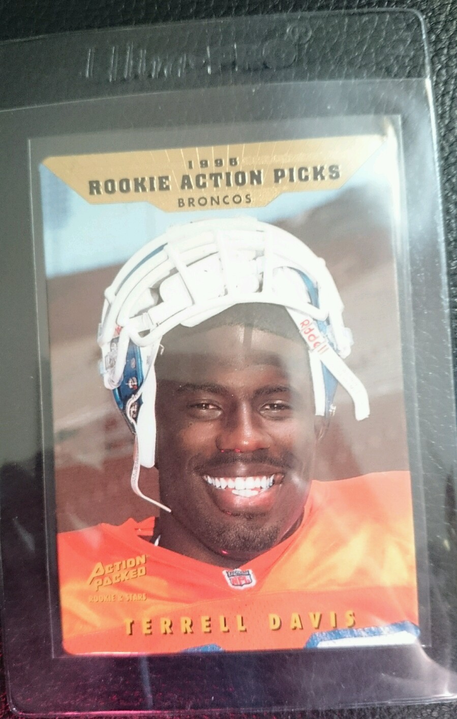 1995 ACTION PACKED #92 TERRELL DAVIS ROOKIE CARD RC DENVER BRONCOS HOF ...