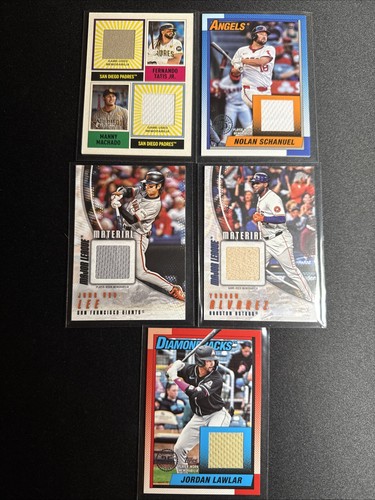 (Lot Of 5) 2025 Topps Bat / Jersey Relic Cards (See Pics For Players ...