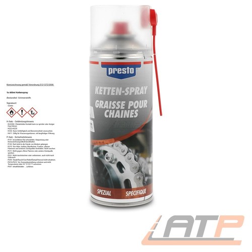 400ml PRESTO KETTEN SPRAY FETT SPRÜHFETT PFLEGE ÖL 31431115 ...