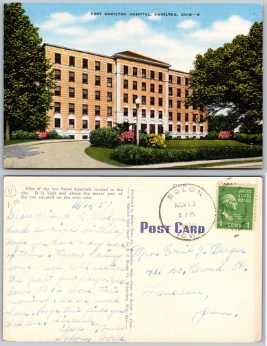 Fort Hamilton Hospital Hamilton OH Postcard | eBay