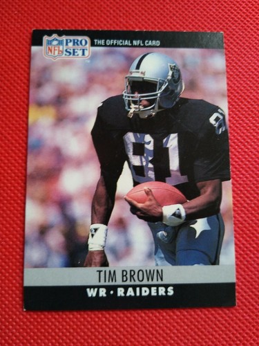 1990 Pro Set Tim Brown football card, Los Angeles Raiders | eBay