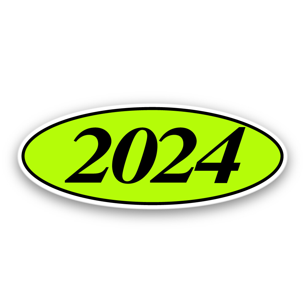 EZ Car Dealer Oval Model Year Stickers Windshield Stickers 4 Digit ...