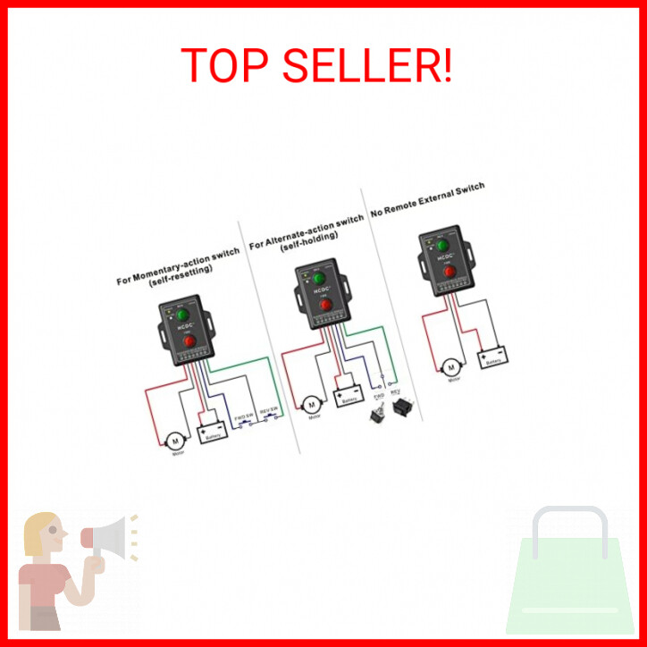 DC24V 10Amp Forward and Reverse Relay Module for Motor/Linear Actuator ...