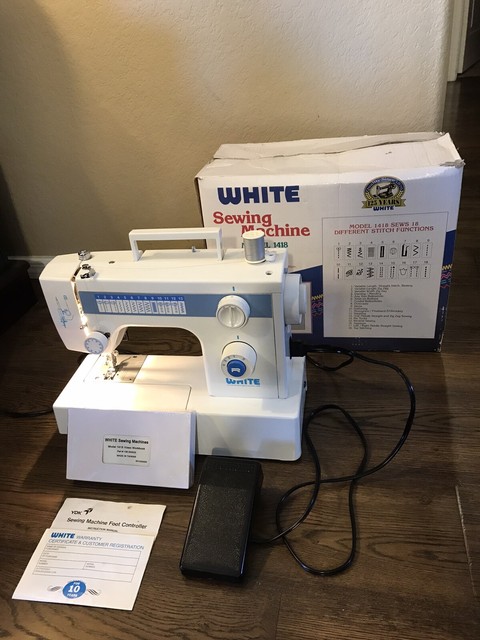 White Sewing Machine Model 1418 Heavy Duty Arm Tested for sale online ...