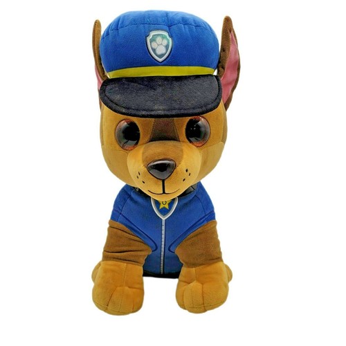 Paw Patrol Ty "Chase" Jumbo 18" Stuffed Animal Soft Plush Toy w/Glitter ...