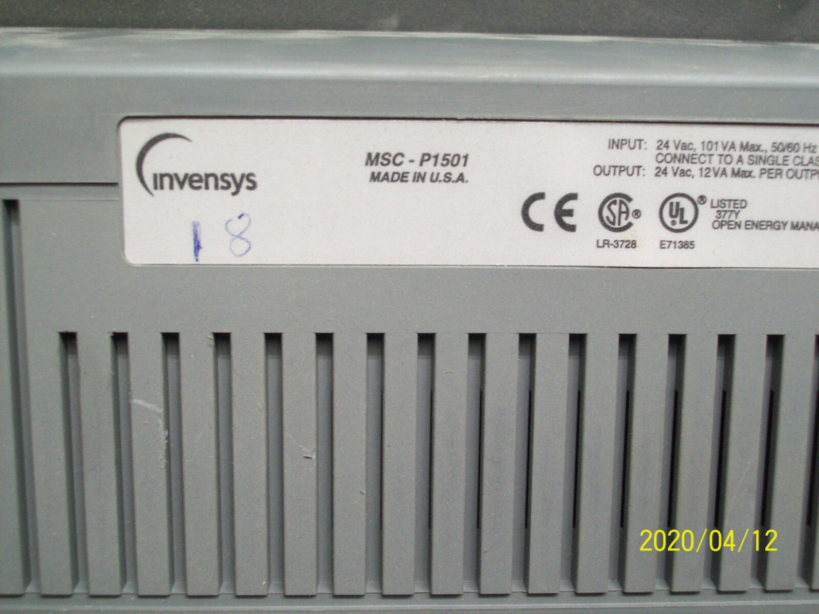 INVENSYS MSC-P1501 ENVIRONMENTAL CONTROLS SIEBE | eBay
