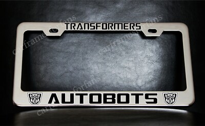 "TRANSFORMERS AUTOBOTS" Chrome Plated Metal License Plate Frame | eBay
