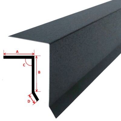 2m Ortgangblech Ortblech Ortgang Dachrandblech Aluminium Alu Anthrazit ...