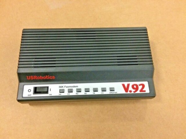 US Robotics Model 5686 56k External Fax Modem V.92 Includes Power ...