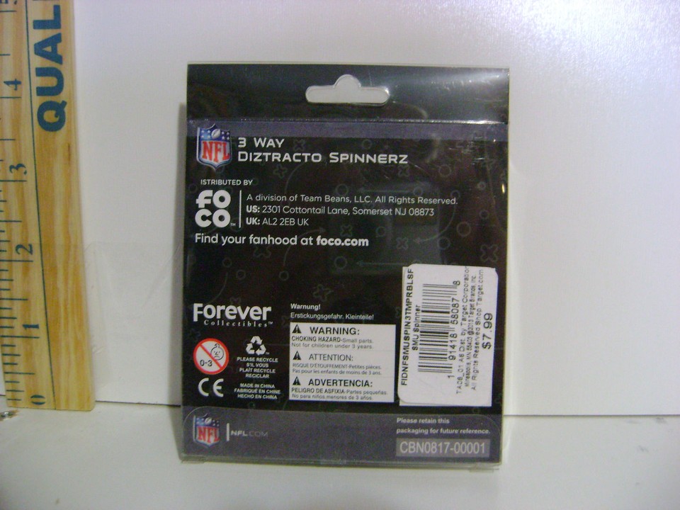 NIP - FOCO NFL SAN FRANCISCO 49ers 3 Way Diztracto Spinnerz Fidget ...