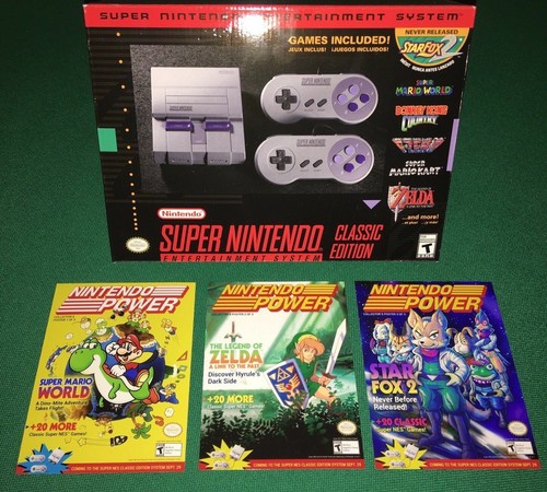 SUPER NES SNES Classic Edition Nintendo Console + Covers World ...