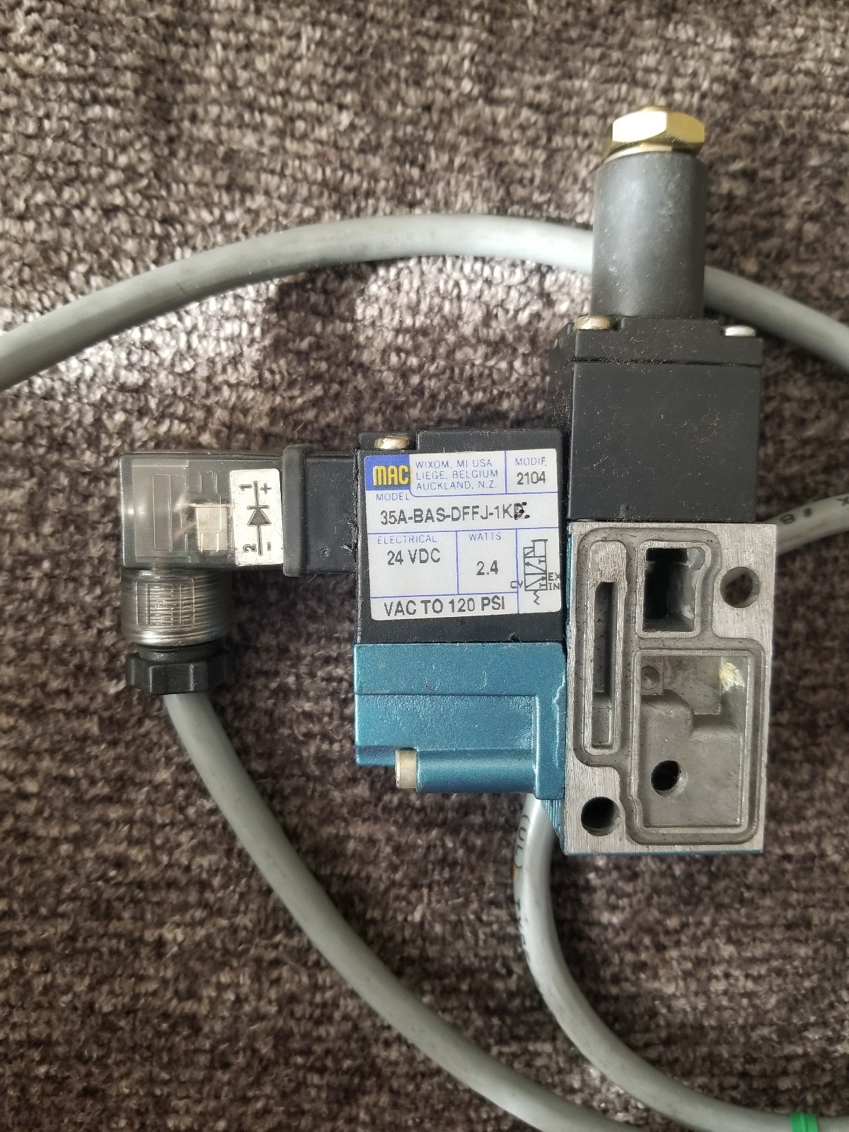 Numatics 237-961B and MAC 35A-BAS-DFFJ-1KD SOLENOID VALVE and EVI 7/9 ...