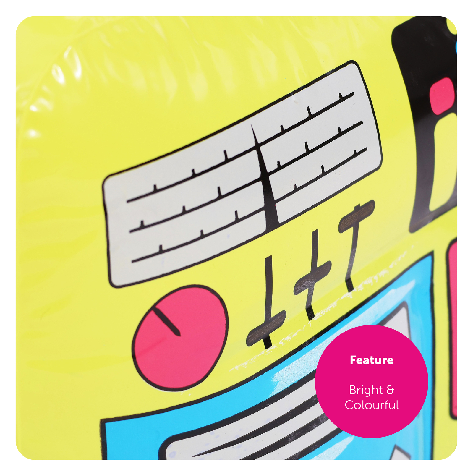 45CM X 30CM INFLATABLE BOOM BOX 80S FANCY DRESS ACCESSORY BLOW UP ...