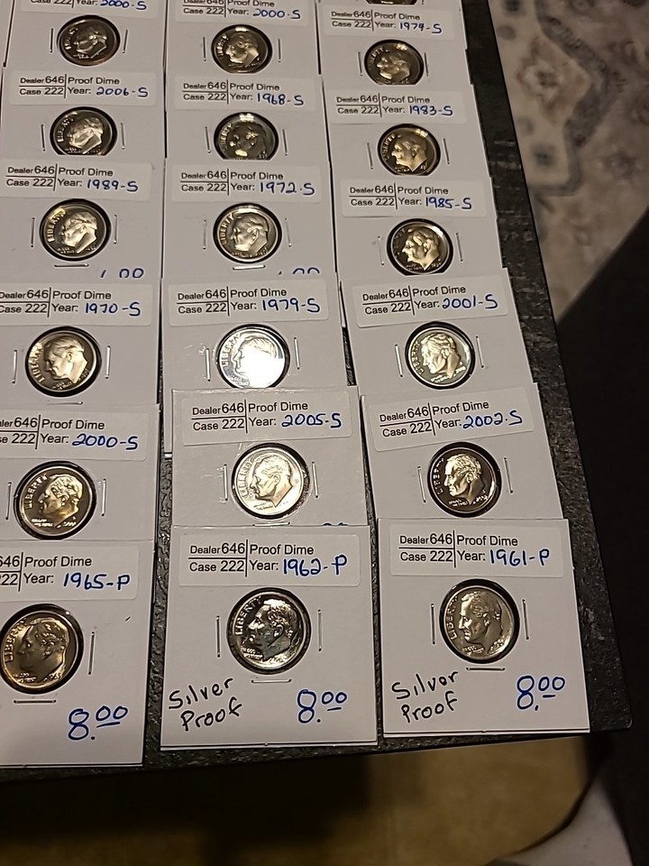 Huge Lot Of 73 Proof Dimes, Mixed Silver , Special Proof Dimes, Clad | eBay