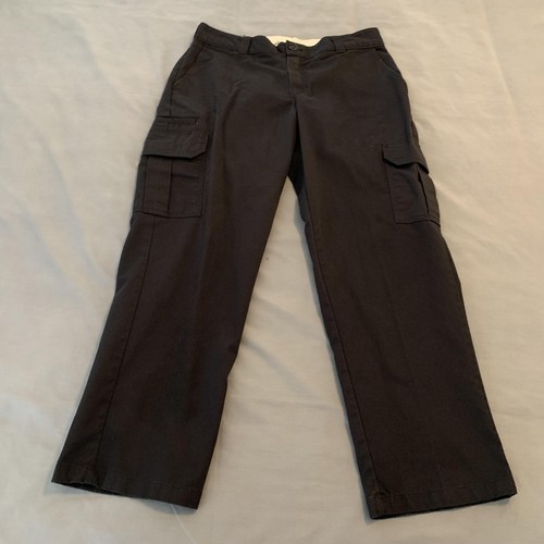 Dickies Pants Mens 34x30 Black Cargo Regular Fit Straight Leg Work Shop ...