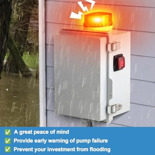 Septic Pump Alarm，Sump Pump Alarm with Pump Control Panel， High Water ...