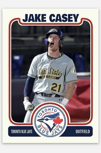 Jake Casey 2025 MLB Draft Novelty Baseball Card! Toronto Blue Jays | eBay