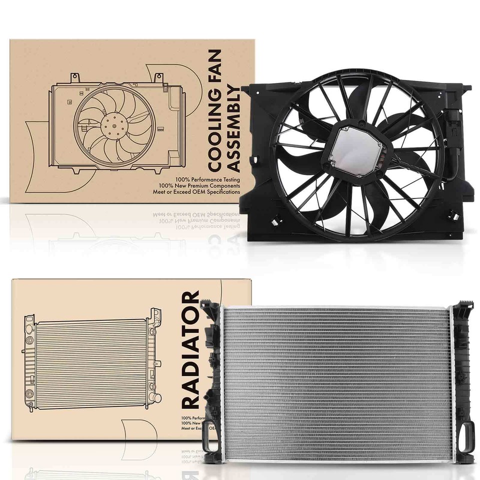 Radiator & Cooling Fan Assembly Kit for Mercedes-Benz W211 E320 03-05 ...