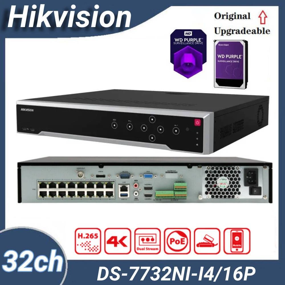 Network Video Recorder 32CH HIKVISION DS-7732NI-K4, 55% OFF