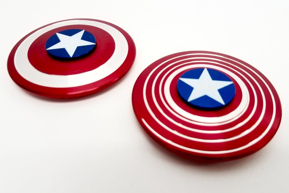 Captain America Shield Fidget Hand Spinner EDC Focus For Kids ADHD ...