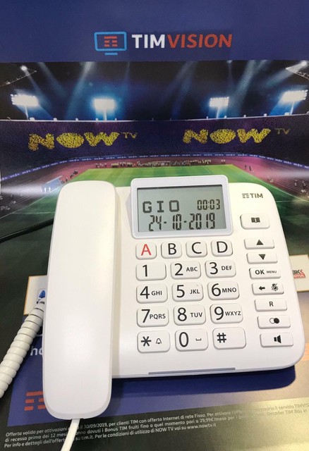 TIM Sirio Gigaset Telefono da Tavolo con Tasti grandi e Display ...