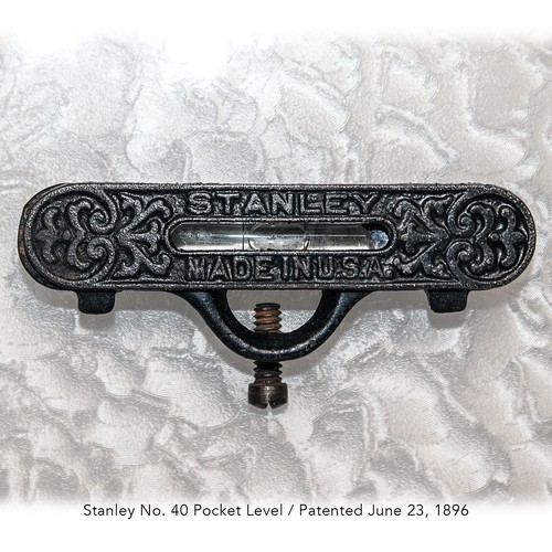 VINTAGE STANLEY NO. 40 STRAIGHT EDGE POCKET LINE LEVEL / 1896 AUTHENTIC ...