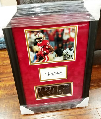 Jerry Rice Autograph Signed Cut Framed | eBay