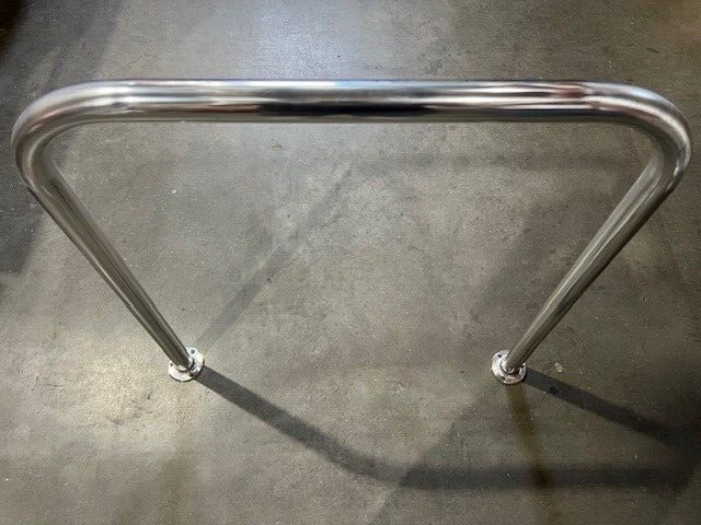 Sale - 36"H x 32.5W Polished Aluminum Handrail Safety Grab Bar Marine ...
