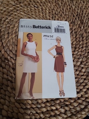 Butterick 5353 Easy Sewing Pattern Misses Dress Size 8 10 12 14 Uncut ...