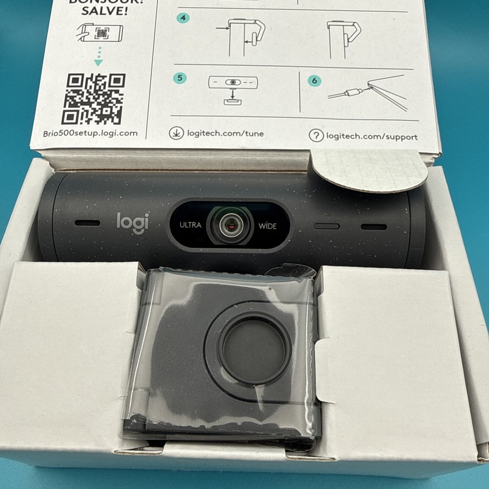 LOGITECH Brio 500 Full HD Webcam - Graphite 5099206104914| eBay
