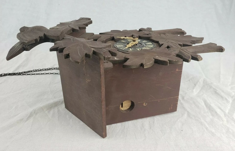 Vintage Antique Black Forest Cuckoo Clock Germany Badufa Bird Topper | eBay