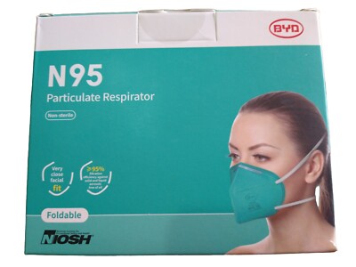 BYD Care N95 Particulate Respirator 4 Boxes Per Order Total Of 80 Mask ...