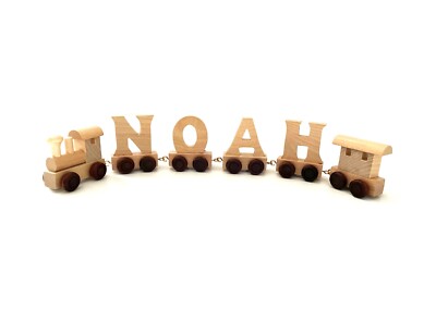 Educational Alphabet Wooden Train Letters for Personalised Name Train ...