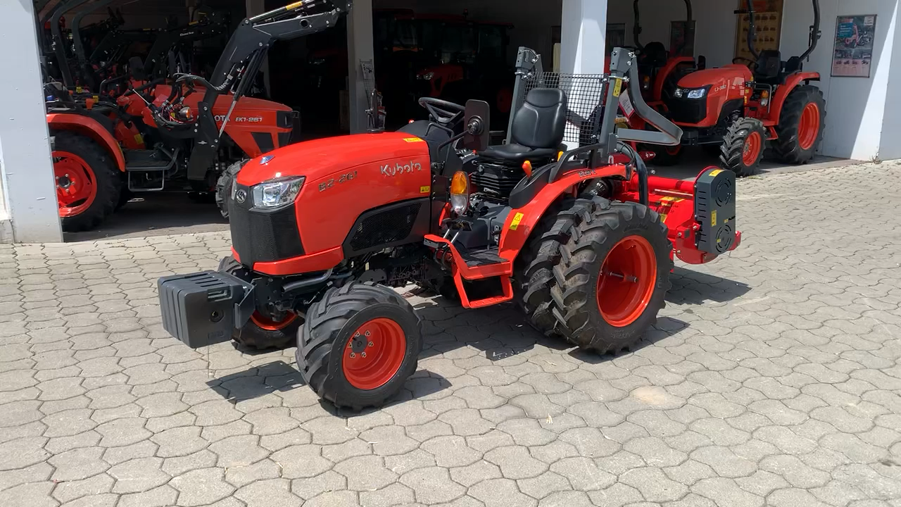 KUBOTA B2-261 H (B2261), Alpin, m. Mulcher, Kleintraktor, Allradtraktor ...