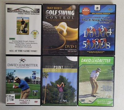 Lot of 6 Golf Instructional Dvds: Purepoint, Leadbetter, Basics and ...