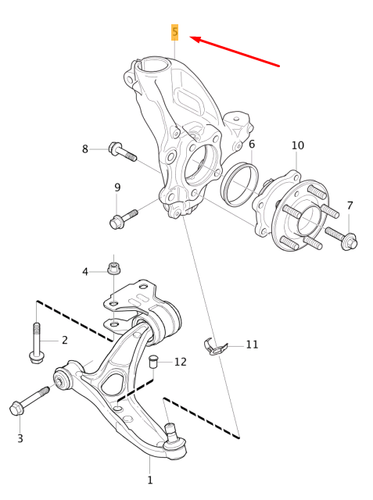 VOLVO V40 Cross Country Front Left Steering Knuckle 31302823 NEW ...