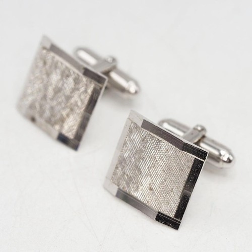 Cufflink Set Pair Anson Men's Silver Tone Design | eBay