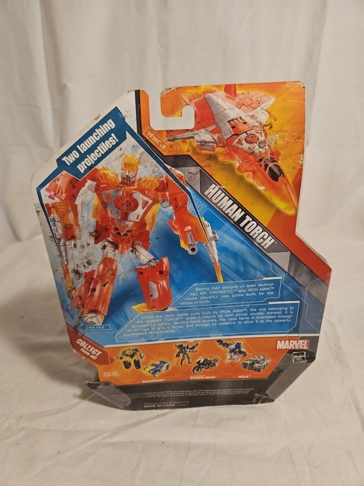 Marvel Transformers Crossovers Human Torch Action Figure Vehicle to ...
