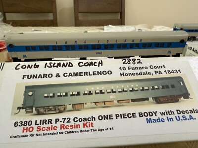 HO Scale LONG ISLAND RAILROAD PASSENGER COACH F&C P-72 COACH #2882 | eBay