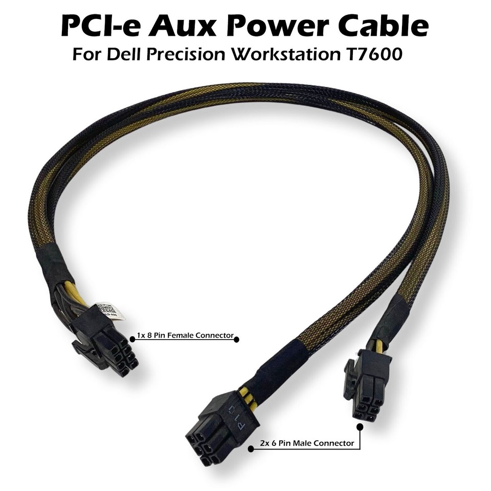 Dell T7600 T7910 Precision Workstation PCI-e Auxiliary Power Cable ...