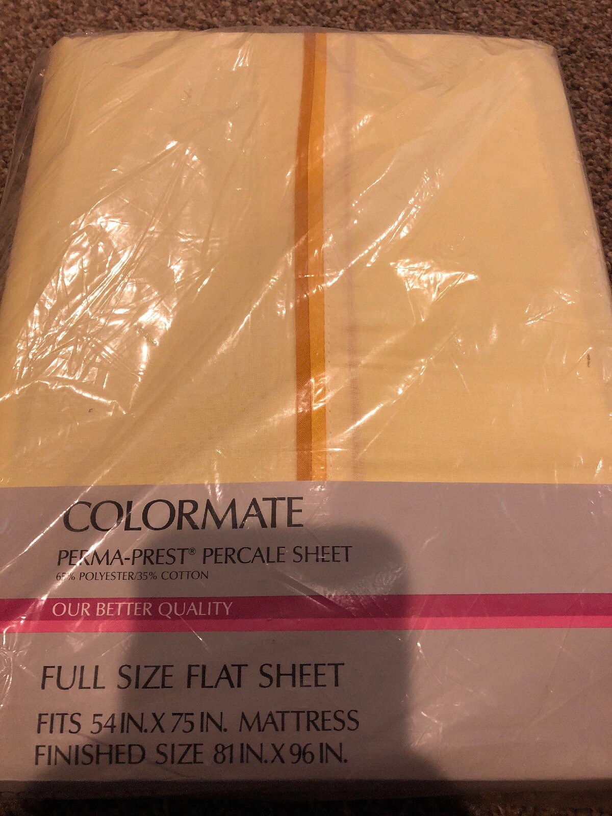 New Vintage Sears Colormate Perma Prest Percale Sheet Full Size ...