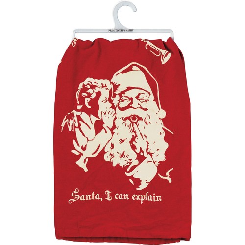Primitives by Kathy Kitchen Towel - Santa I Can Explain - 454246 | eBay