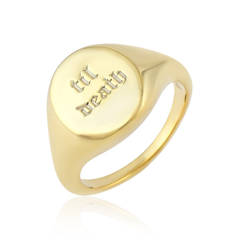 Til Death Ring - Signet Ring - Promise Ring - Anniversary Signet Ring ...