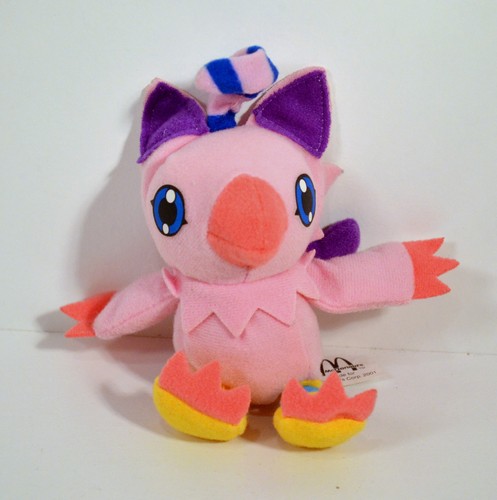 2001 Biyomon 4.5" McDonald's EUROPE Plush Action Figure Digimon Digital ...
