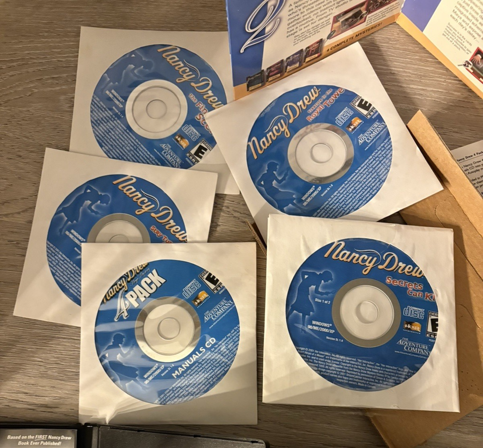 Nancy Drew PC Game Bundle 6x CD Rom Games Mystery All Boxed & Complete ...