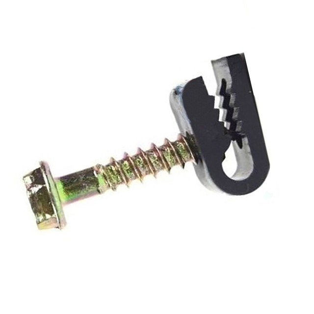 100 Pcs Ground Wire Black Flex Clips With Screw 10 12 14 Gauge GA for ...
